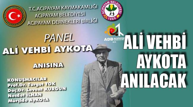 ALİ VEHBİ AYKOTA ANILACAK - Denizli Haberleri - Denizli Haber ...