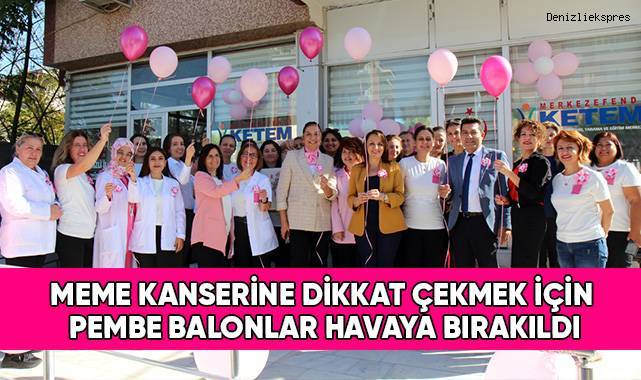 Meme Kanserine Dikkat Çekmek İçin Pembe Balonlar Havaya Bırakıldı ...
